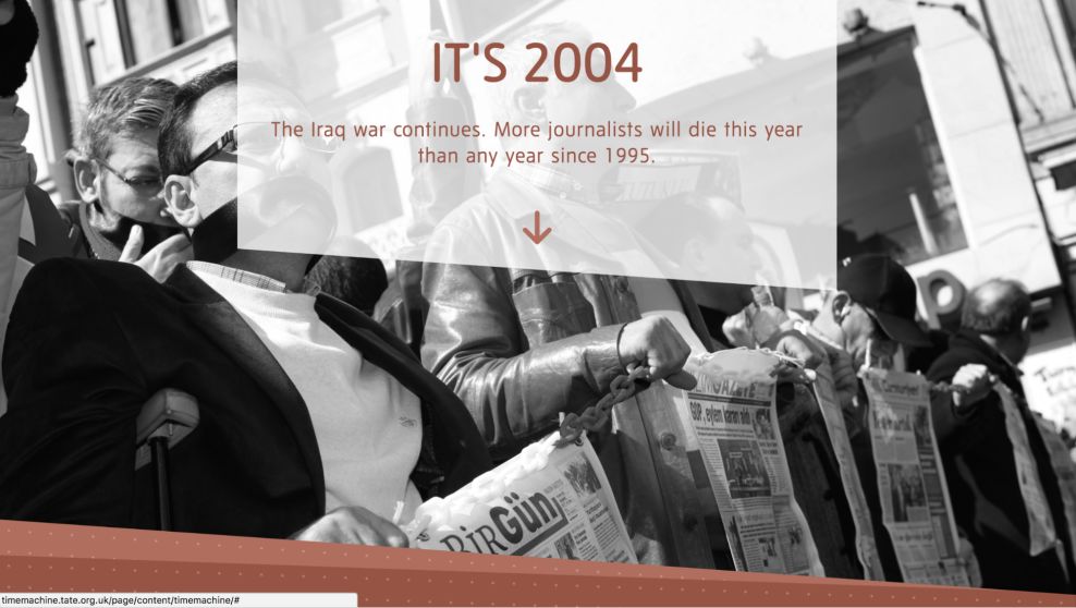 Elegant Website Design Inspiration: Tate Time Machine | DesignRush