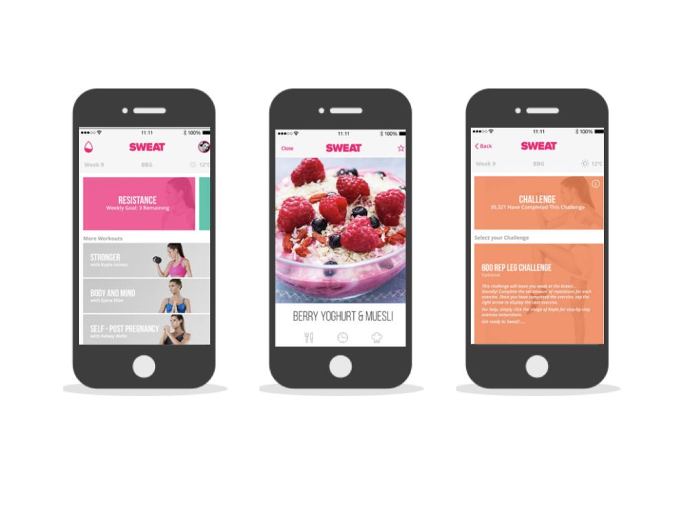 The Sweat: Kayla Itsines Fitness App's Image-Focused Interface Connects ...