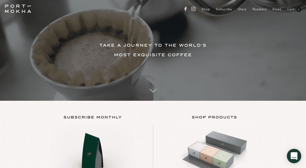 Port of Mokha's Smooth Transitions Create An Intuitive E-Commerce ...